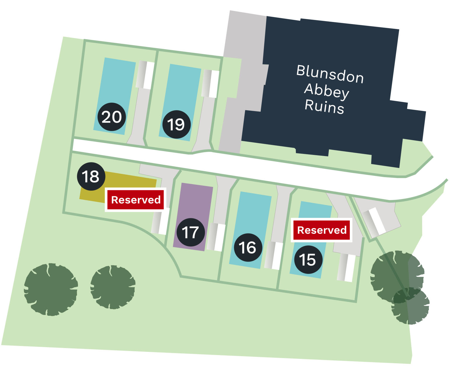 Four remaining (45 & 52 x 22) - Blunsdon Abbey Park