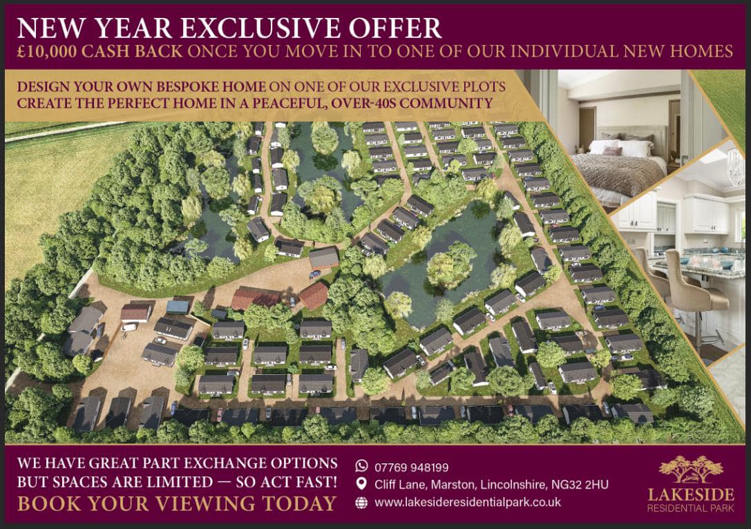 Lakeside Residential Park in Lincolnshire. Park homes with fishing